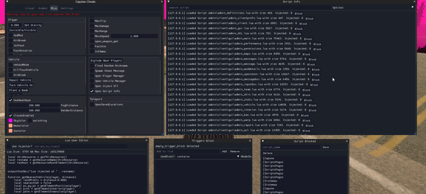 Capyhax MTA Mod Menu - Crazycapy