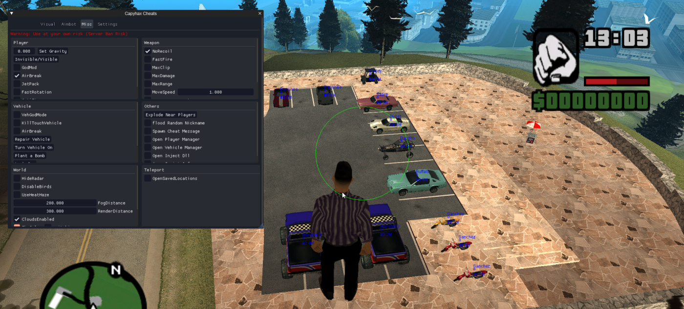 Capyhax MTA Mod Menu - CrazyCapy Store